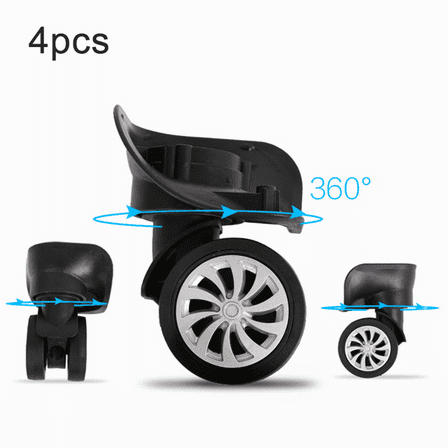 4Pcs/Set Replacement Luggage Suitcase Wheels Swivel Universal Wheel ...