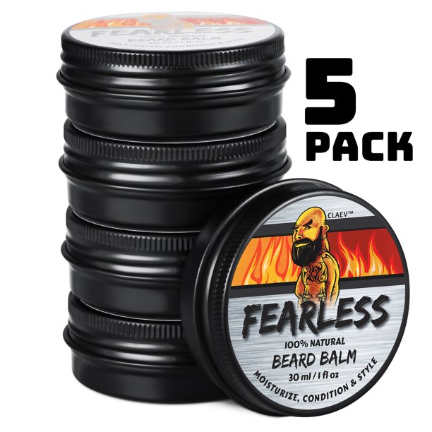 Beard Balm Hair Softener & Growth Conditioner Wax for Men by Claev (2 ...