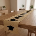 HAJAGP Graduation Cap Linen Table Runner 72 Inches Graduation Party ...