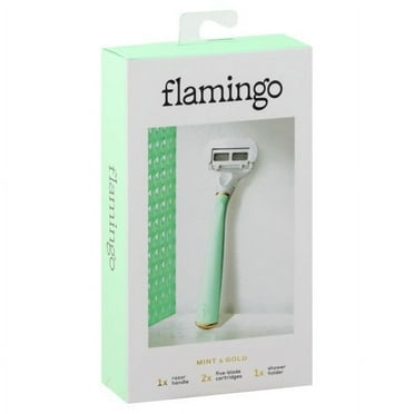 Flamingo Women's Razor Shaving Set with Razor Handle and 5-Blade Razor ...