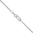 14K Solid White Gold 1.10mm Concave Box Link Chain Necklace - Walmart.com