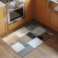 Area Rug 2x3ft Impressionist Style Brown Color Block Area Rugs Washable ...