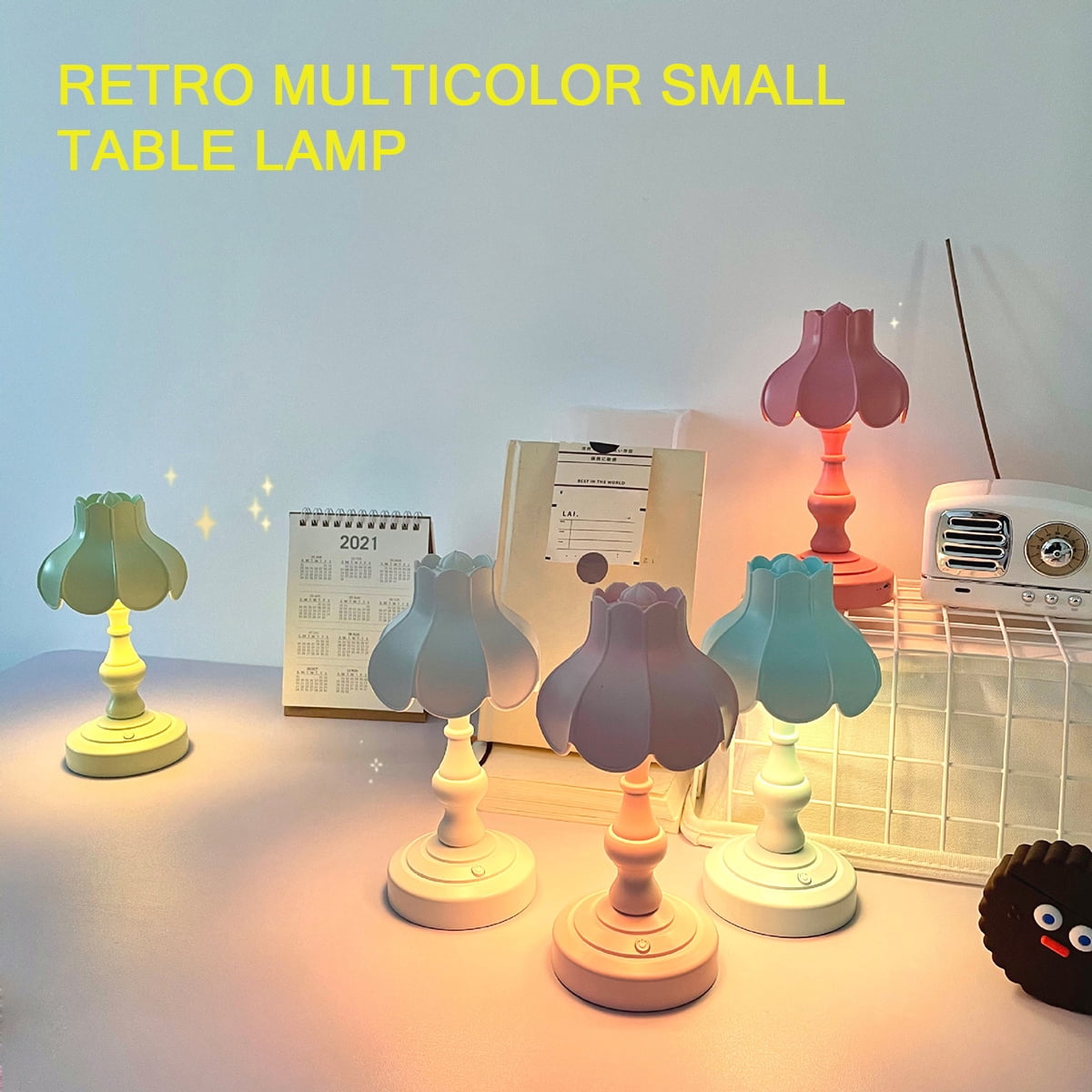 Relax loe Creatie Retro Lotus Leaf Night Lamp Lampshade Desktop Touch ...