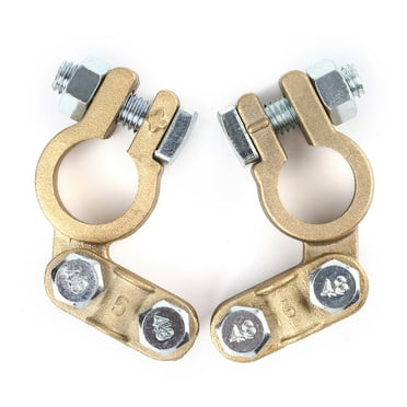 Pair 4 Way Car Battery Terminals Clamp Battery Cable Ends Quick Release ...