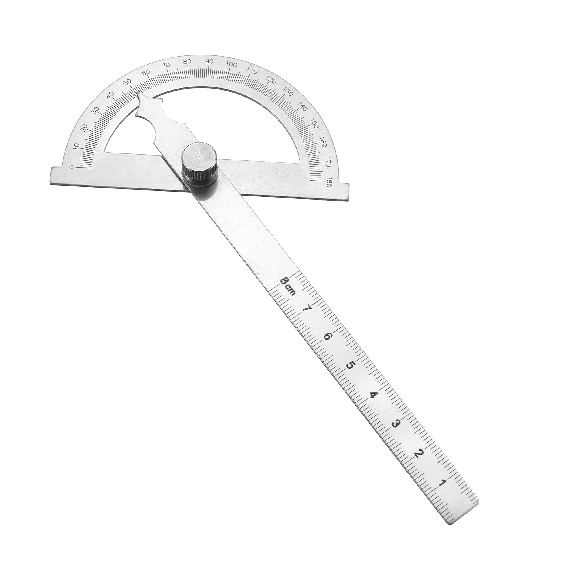 Protractor Angle Finder 0-180° Round Head with 80mm Arm Measuring Ruler ...