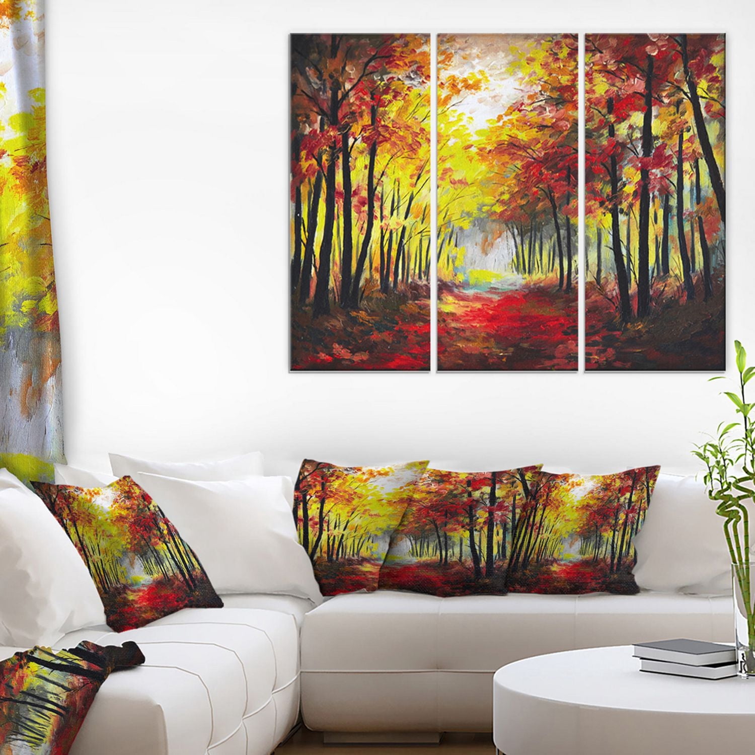 Design Art Walk through Autumn Forest Canvas Print - Walmart.ca