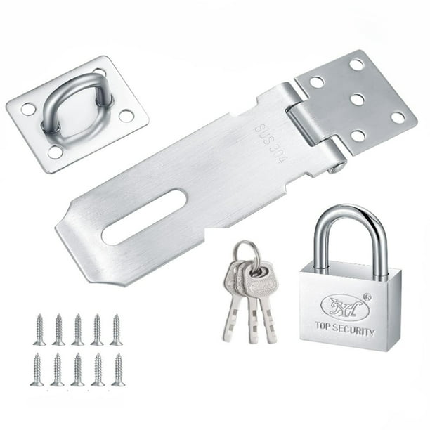 Kit de cerrojo para candado de puerta, cerrojo para candado de acero ...