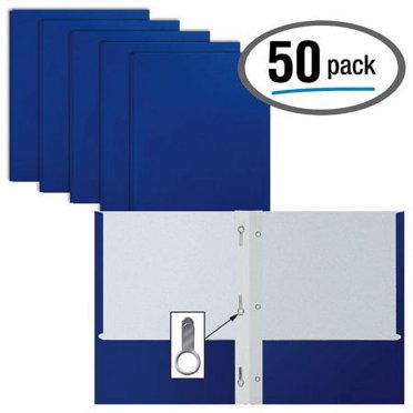 Burgundy Paper 2 Pocket Folders with Prongs, 50 Pack, by Better Office ...