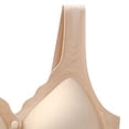 Women Front Closure Bras Plus Size Fixed Cup Bra Wireless Push up ...