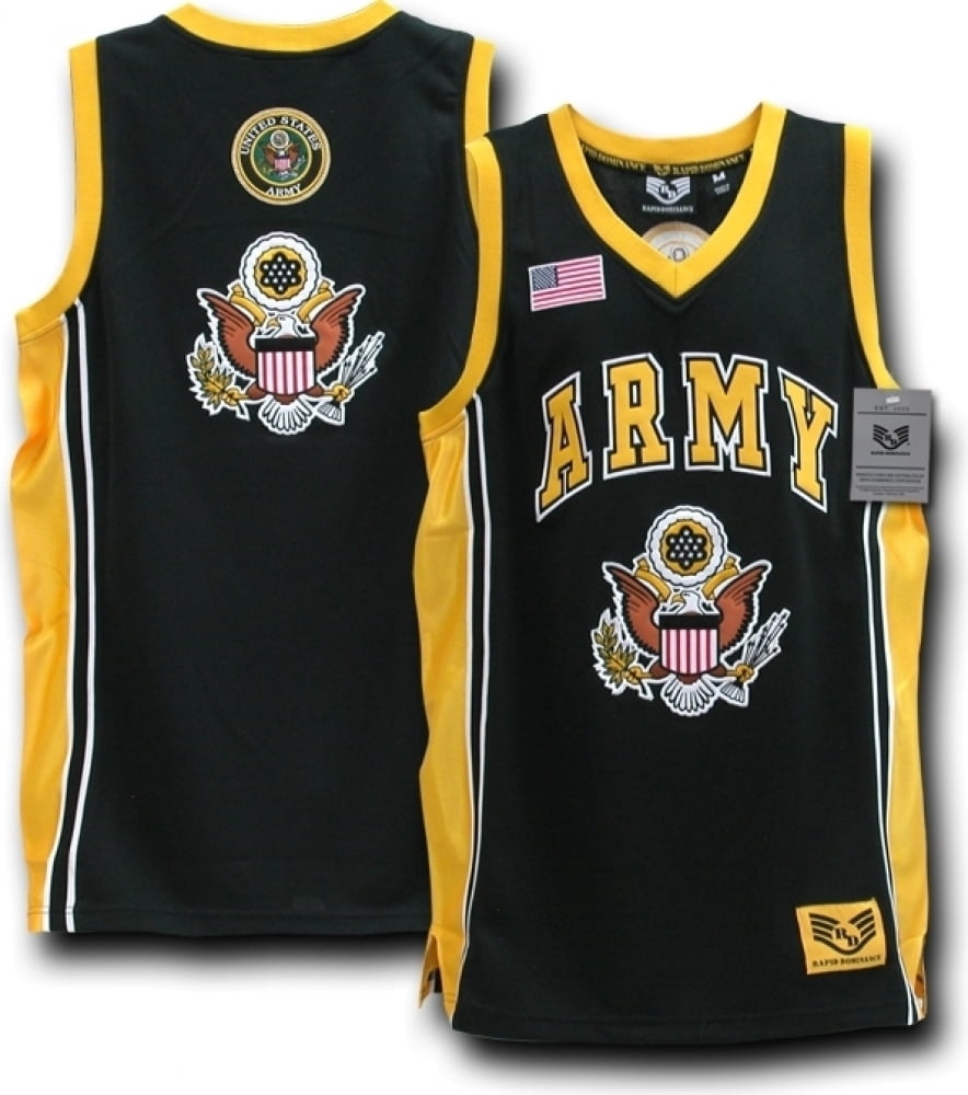 RapDom US Army Eagle Logo Mens Basketball Jersey [Black - L] - Walmart.com