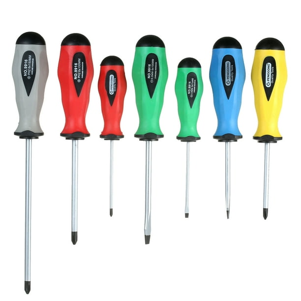 PENGGONG CR-V Steel Professional Screwdriver Set 7-Piece and Slotted ...