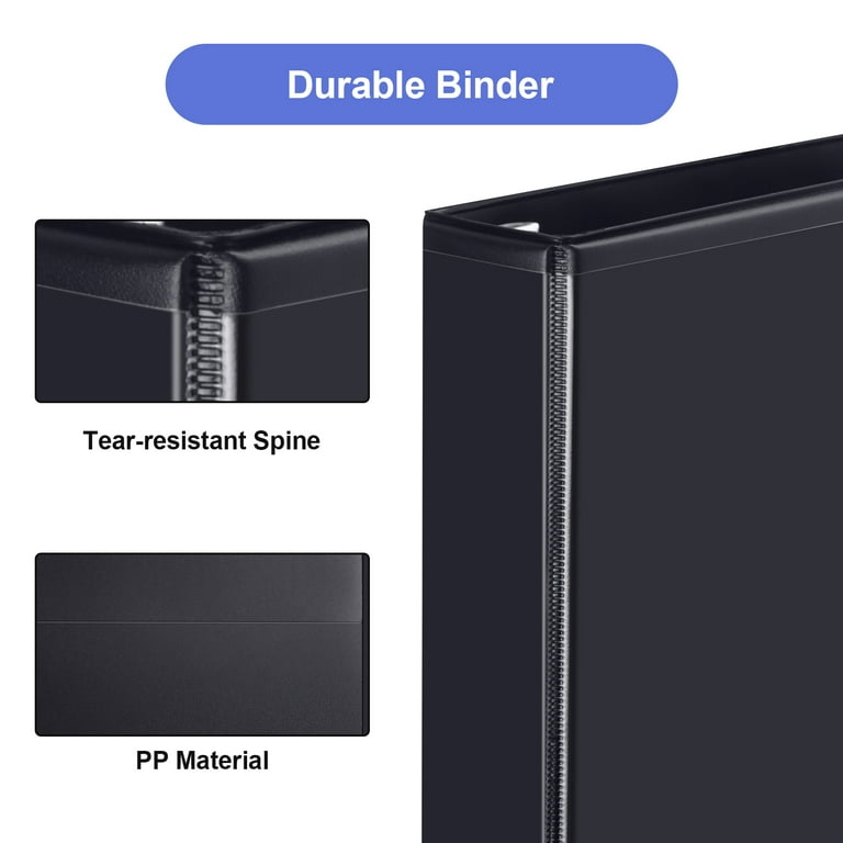 Binder 2 Inch Comix Economy 1.5 Inch Round Ring View Binder, 1-1/2 Inch ...
