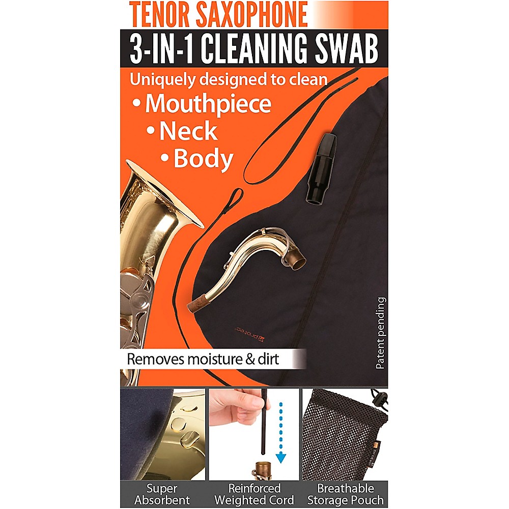 Protec 3-in-1 Tenor Saxophone Swab (Body, Neck, and Mouthpiece ...