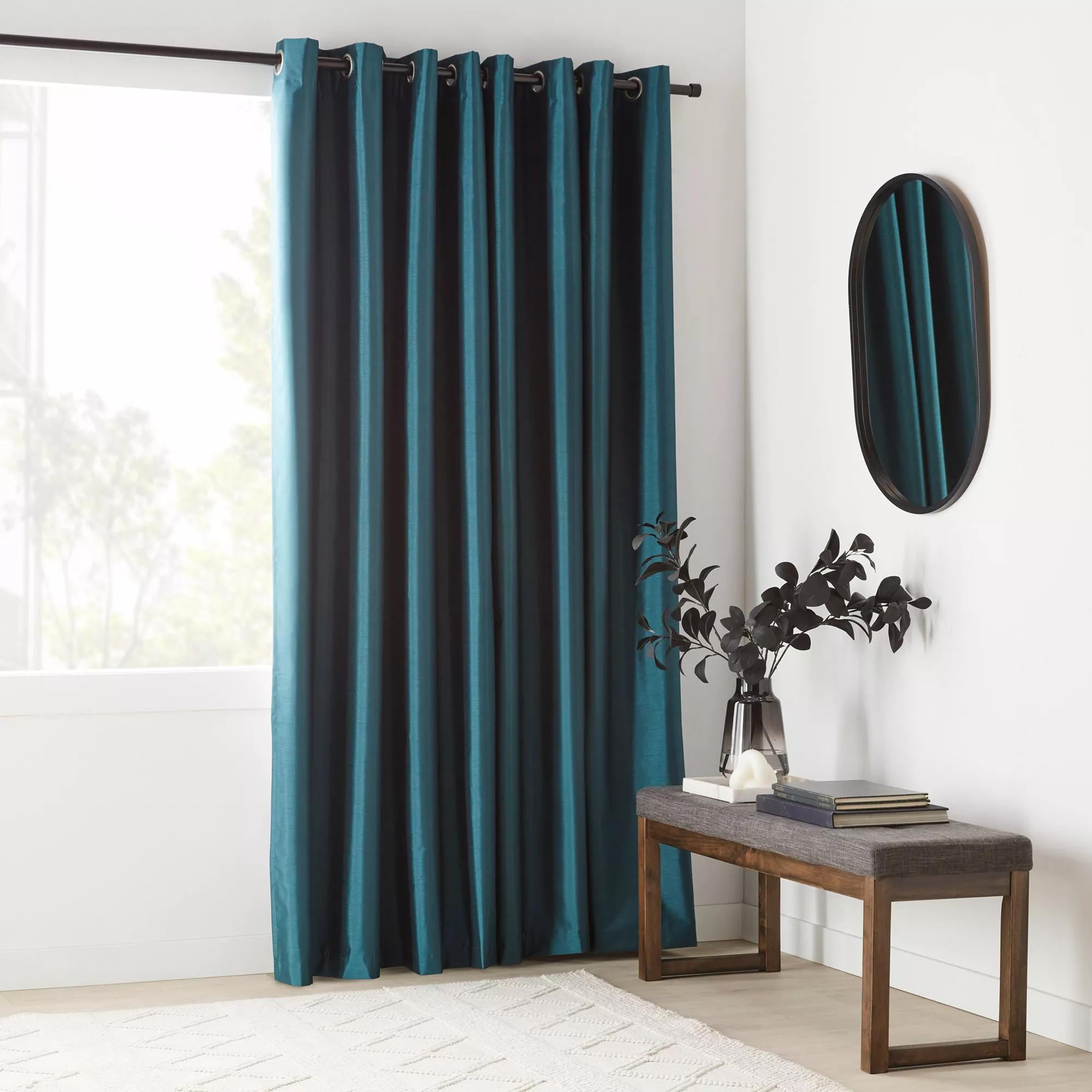 Click here for Bouclair Teal Pegaze Blackout Curtain 52x84 In (13... prices