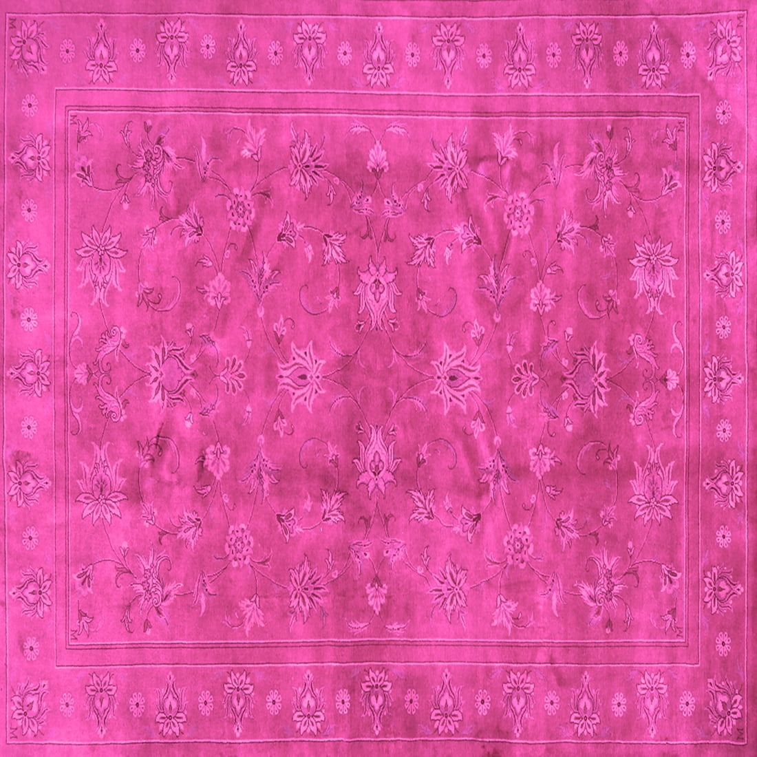 Ahgly Company Indoor Square Persian Pink Traditional Area Rugs, 5 ...