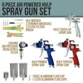 TCP Global Brand HVLP Spray Gun Set - 3 Sprayguns with Cups, Air ...