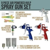 TCP Global Brand HVLP Spray Gun Set - 3 Sprayguns with Cups, Air ...