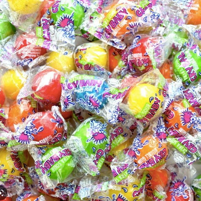 Cry Baby Tears Extra Sour One Inch Gumballs Candy Coated Gum ...