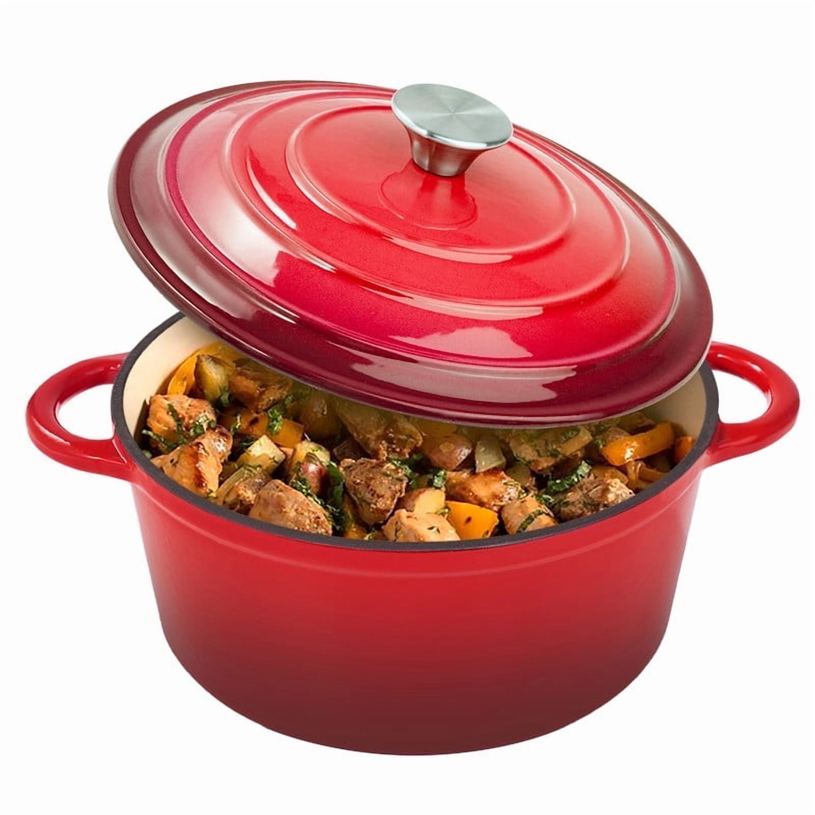 Hawsaiy 6 QT Enameled Cast Iron Dutch Oven with Lid, Nonstick Cookware ...
