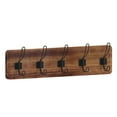 Merrick Lane 24 Inch Wall Mount Rustic Brown Pine Wood Storage Rack ...