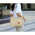 Canvas bag, simple casual handbag, large-capacity crossbody bag ...