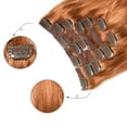 100g 16inch Copper Red Straight Clip in Human Hair Extensions - Walmart.com