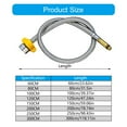 2Pcs Faucet Hose Hot and Cold Water Inlet Pipe Stainless Steel Heater ...