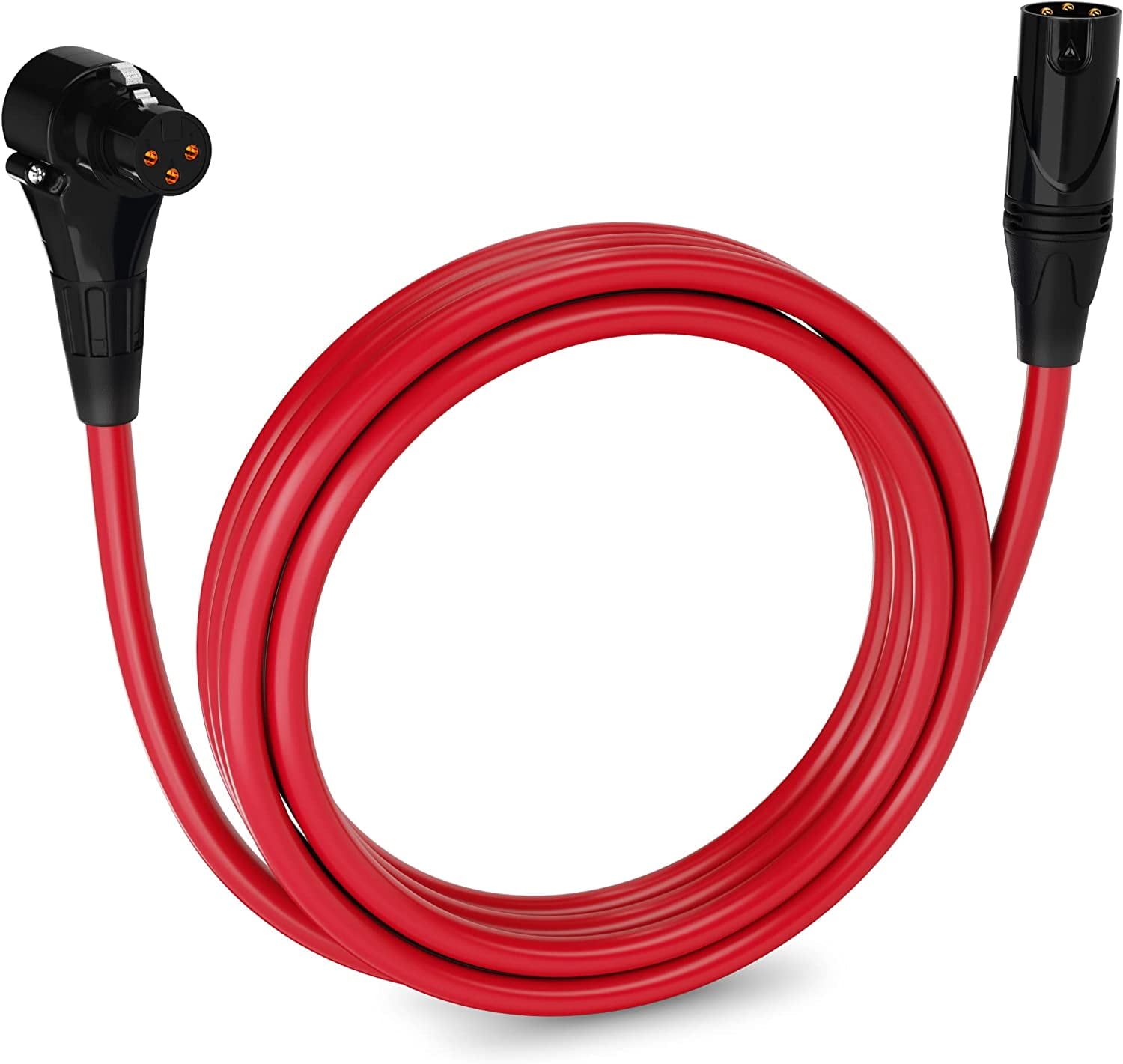 LyxPro 10 Feet XLR Cable, Right Angle Female to Male, 3 Pin Mic Cable ...