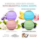 RELAXCATION Bath Bombs with Money Inside, Set of 4, Handmade in the USA ...