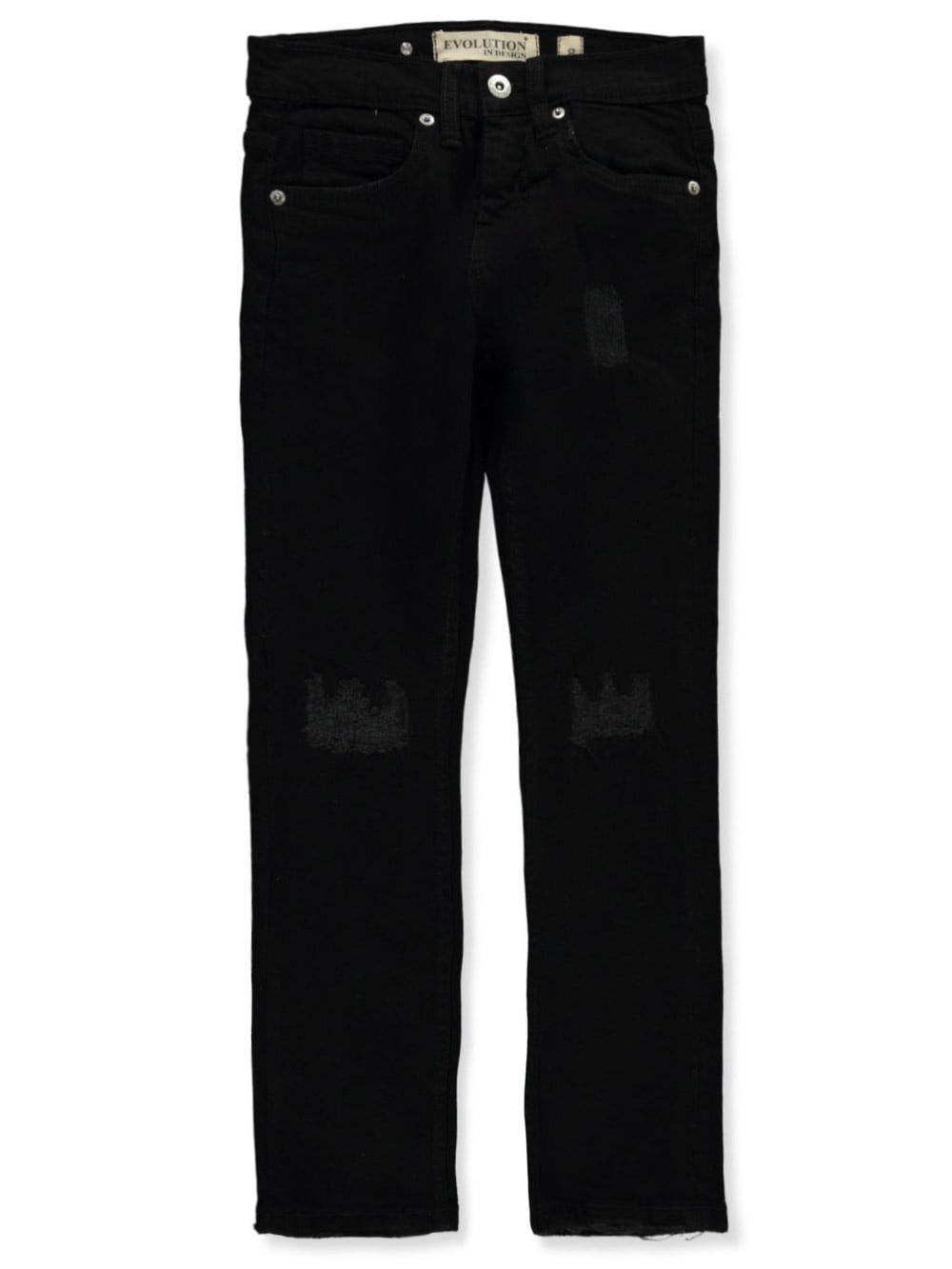Evolution In Design Boys' Distressed Skinny Jeans - jet black, 10 (Big ...