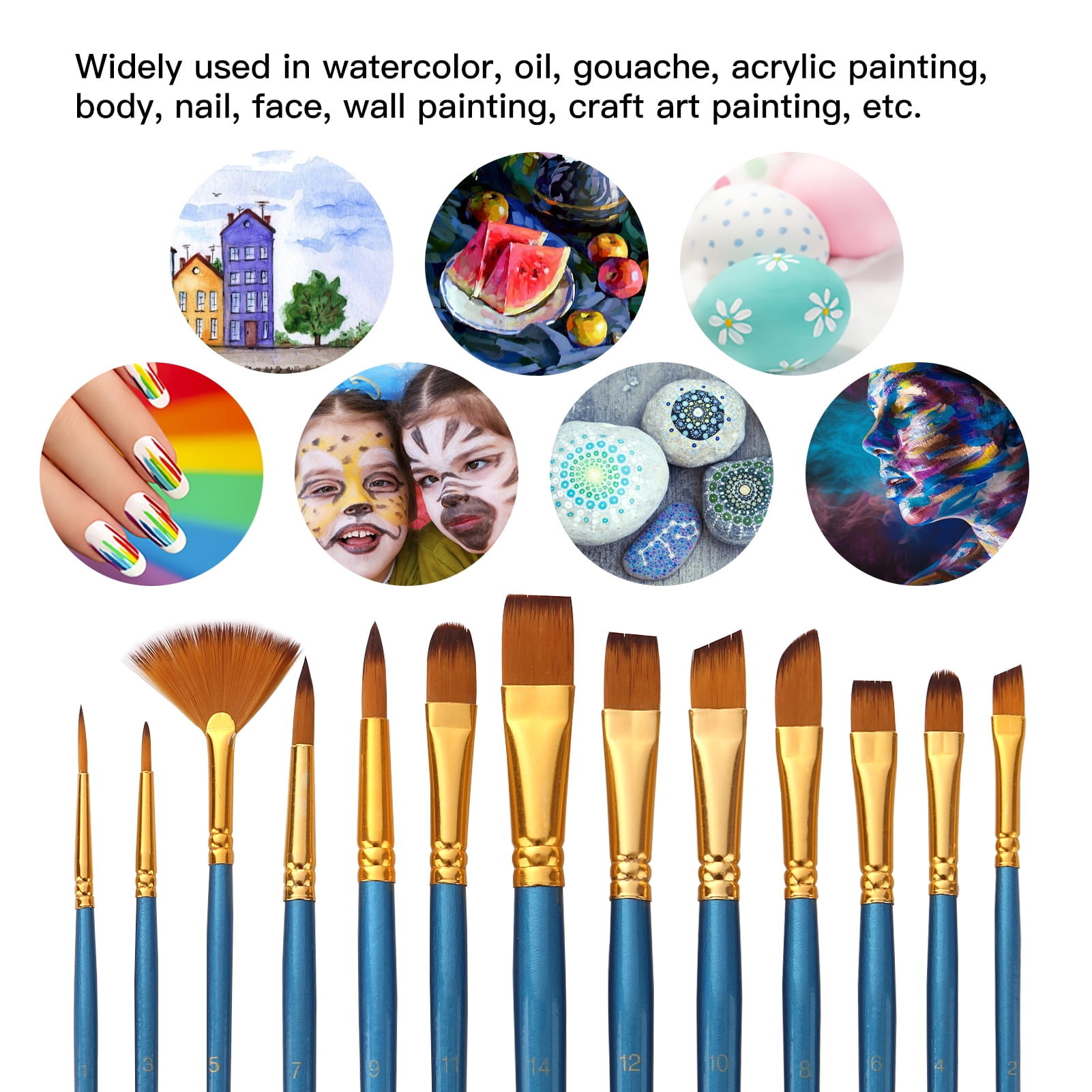 Click here for Ccdes 13pcs Paint Brush Set  Nylon Hair Watercolou... prices