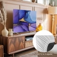 Modern Purple Blue TV Dust Cover 55 Inch, Abstract Art Gradient Gold ...