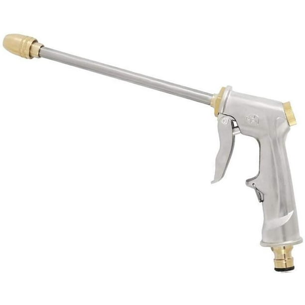 Long Rod Metal High Pressure Washer Water Spray Gun Brass Nozzle Garden ...