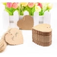 100 Pcs Brown Heart Shape Kraft Paper Gift Tags Price Tags Crafts Hang ...