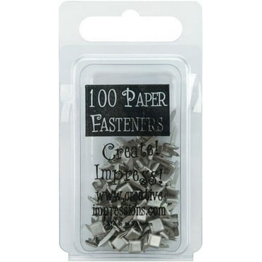 Creative Impressions Painted Metal Paper Fasteners 50/Pkg-Long Hearts ...