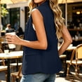 cfhntfmh Business Casual Tops for Women Sleeveless Tank Tops Collared ...