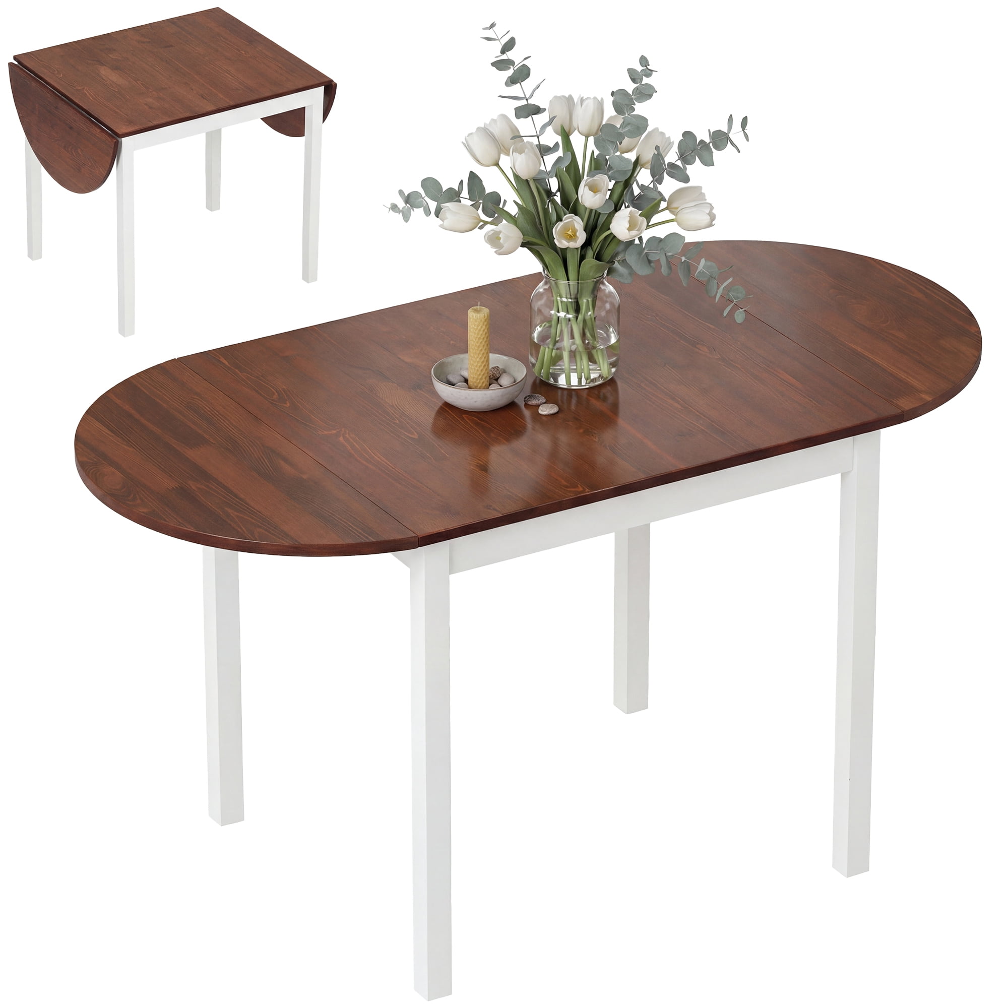 Click here for Homcom 55 Wood Kitchen Table  Drop Leaf Tables For... prices