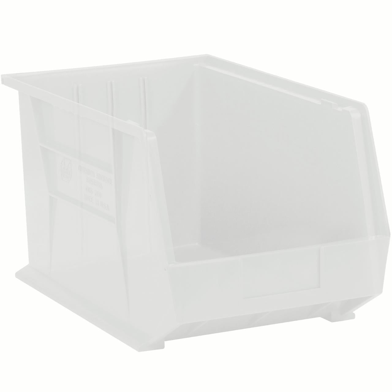 Box Partners Plastic Stack & Hang Bin Boxes 16" x 11" x 8" Clear 4/Case ...