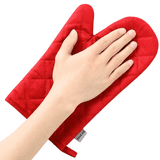 Osnell USA Red Kitchen Linens Set of 4 - 2 Oven Mitts & 2 Pot Holders ...