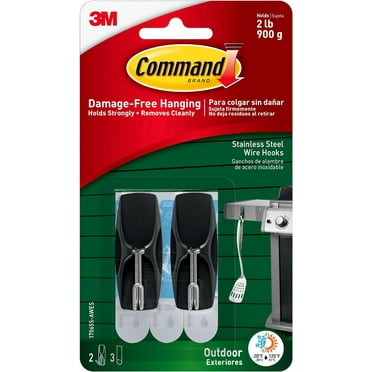 Command Outdoor Large Hook, 17083BZ-AWES, Damage-Free Decoration, Water ...