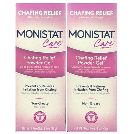 2 Pack Monistat Soothing Care Chafing Relief Powder-Gel, 1.5-Ounce Tube ...
