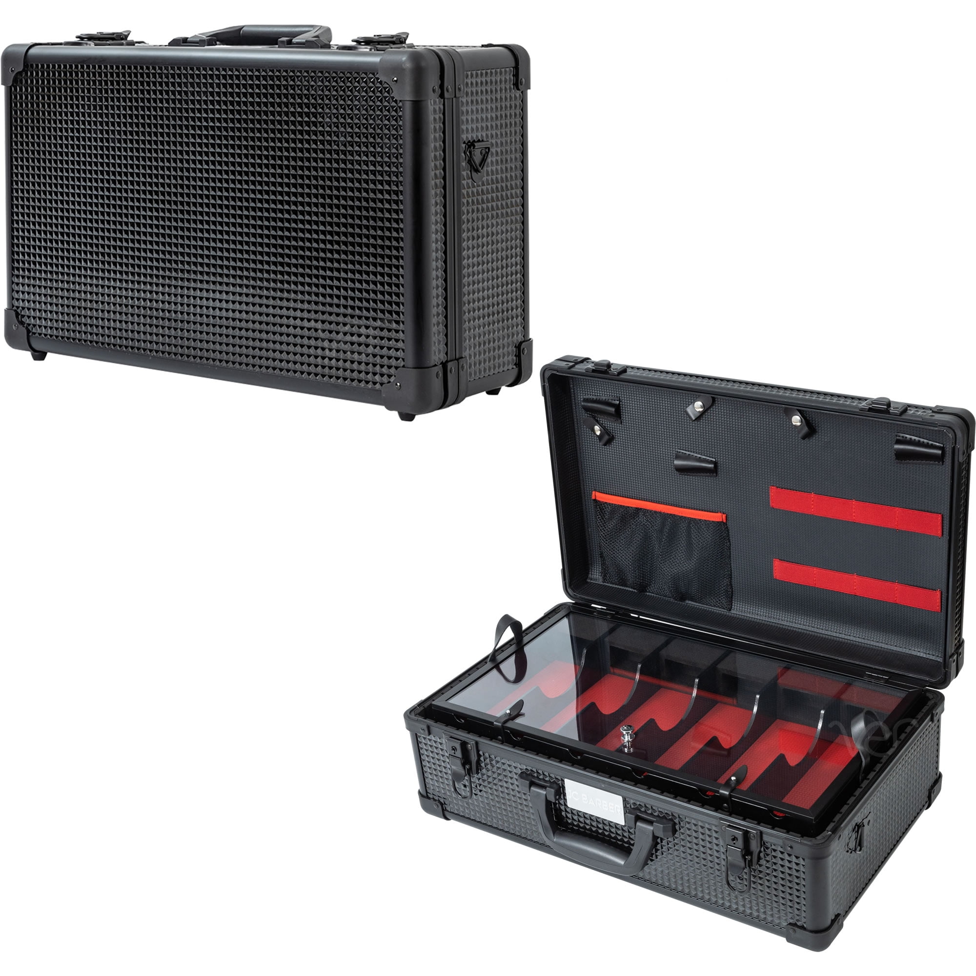 JC Barber Professional Barber Case, Stylist Tool Box Organizer ...