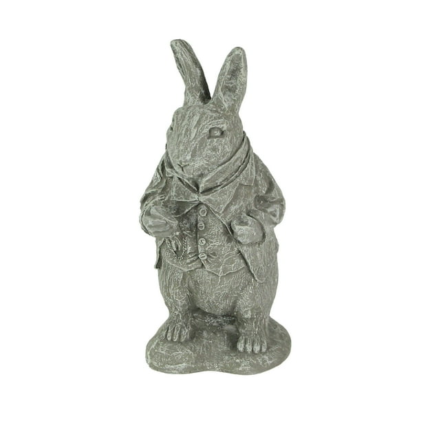 Things2Die4 Alice in Wonderland White Rabbit Light Gray Finish Statue ...