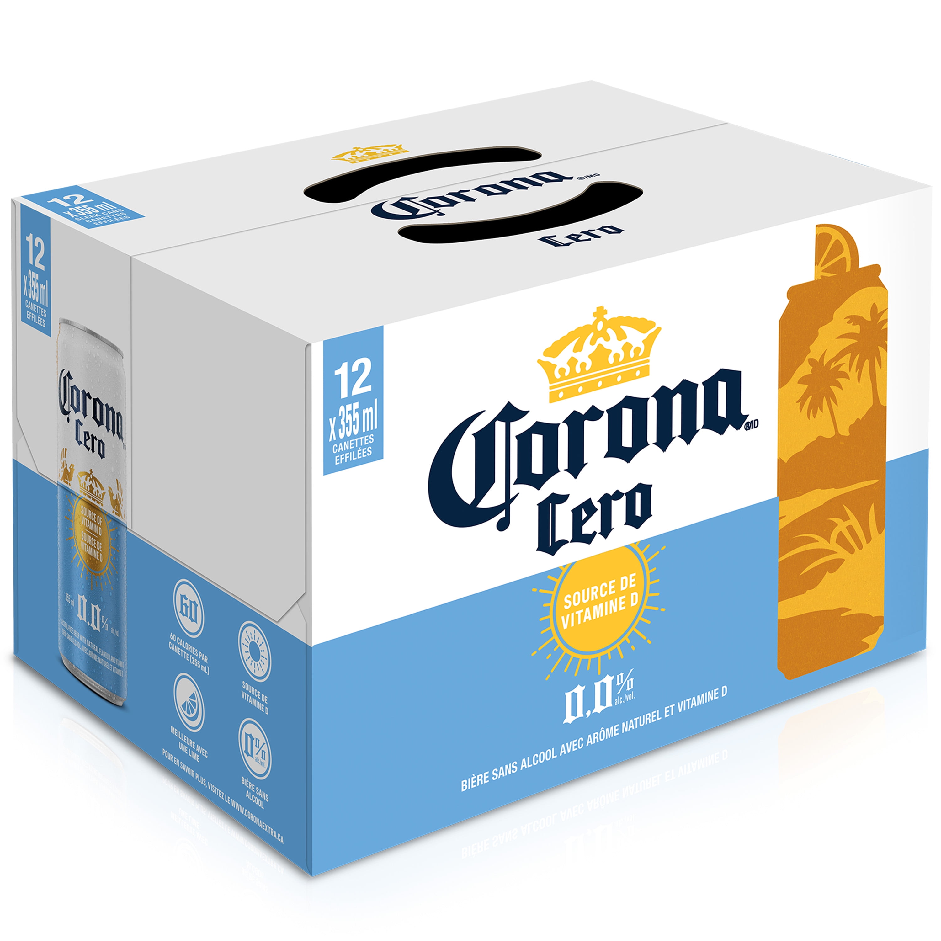 Corona Cero Non-alcoholic Beer Source of Vitamin D, 355 mL Cans, 12 ...