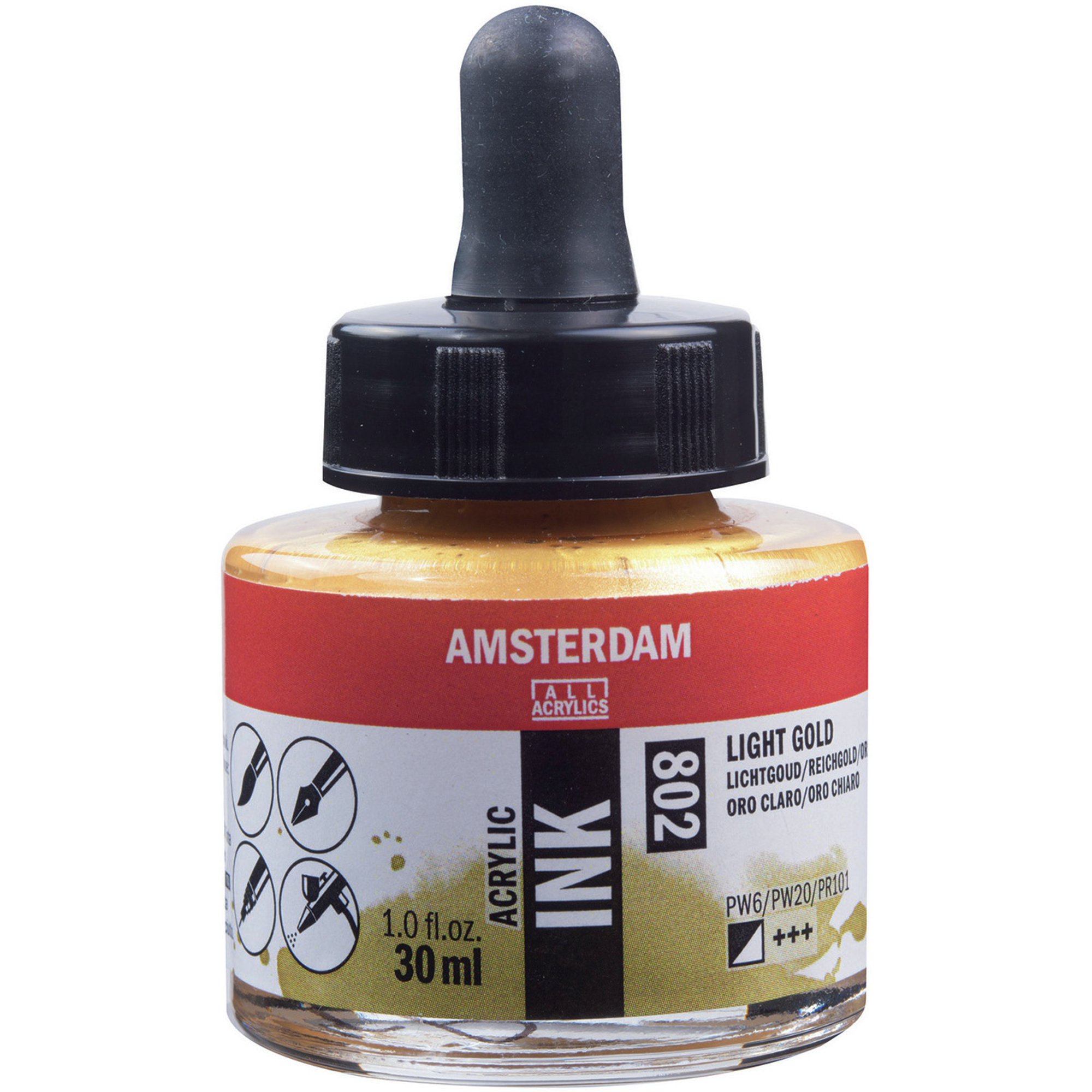 Click here for Royal Talens Amsterdam Acrylic Ink 30ml-Light Gold... prices