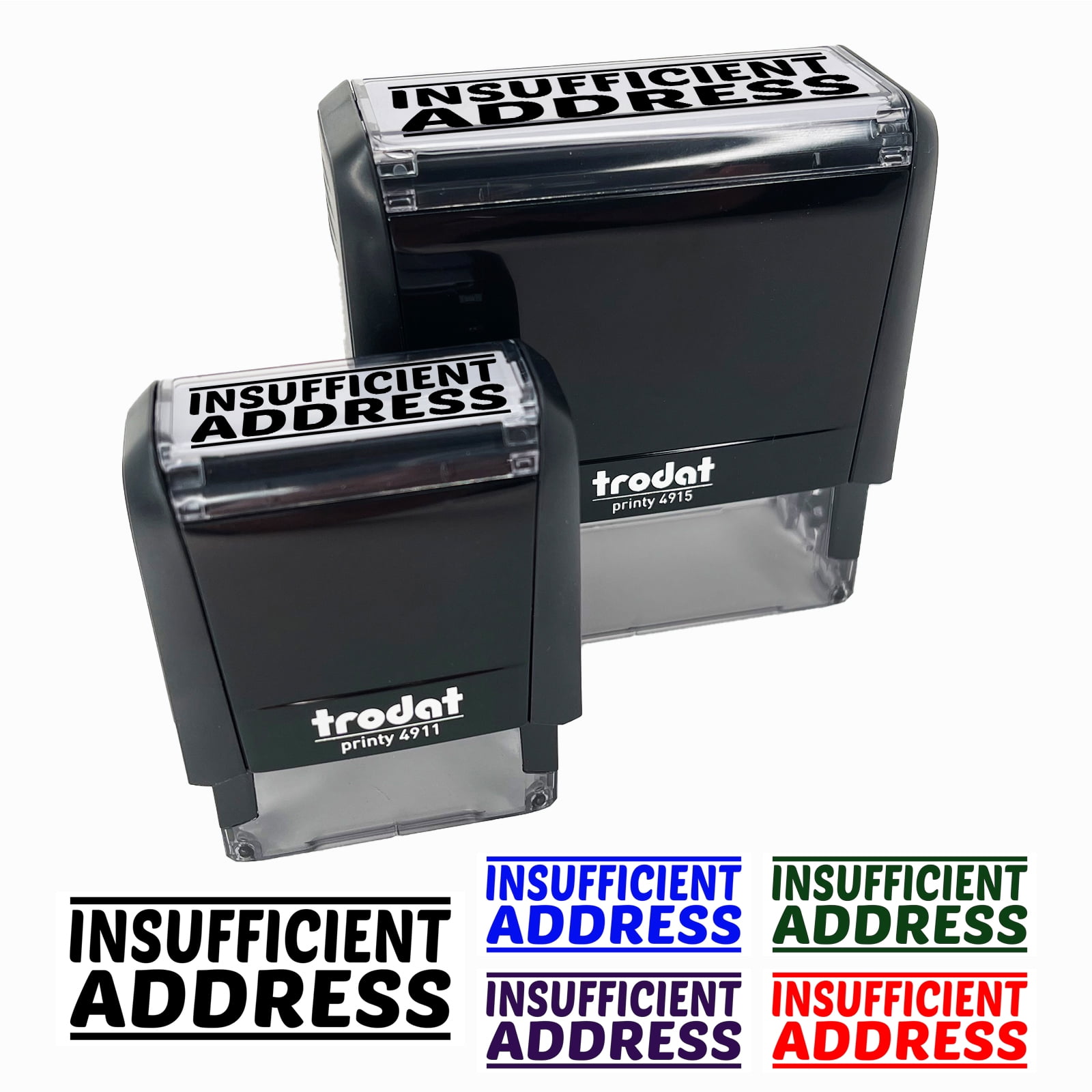 Insufficient Address Letter Mail Self-Inking Rubber Stamp Ink Stamper ...