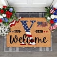 250th Anniversary Patriotic Welcome Doormat 40x60cm A-Z Letter Initial ...