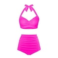High Waisted Bikini Sets for Women Push Up Seamless Bra and Full ...