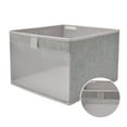 WE THINK STORAGE Foldable Fabric Storage Boxes with Window, 3-Pack ...