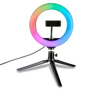 Bower 12-inch LED RGB Ring Light Studio Kit with Special Effects; Black ...